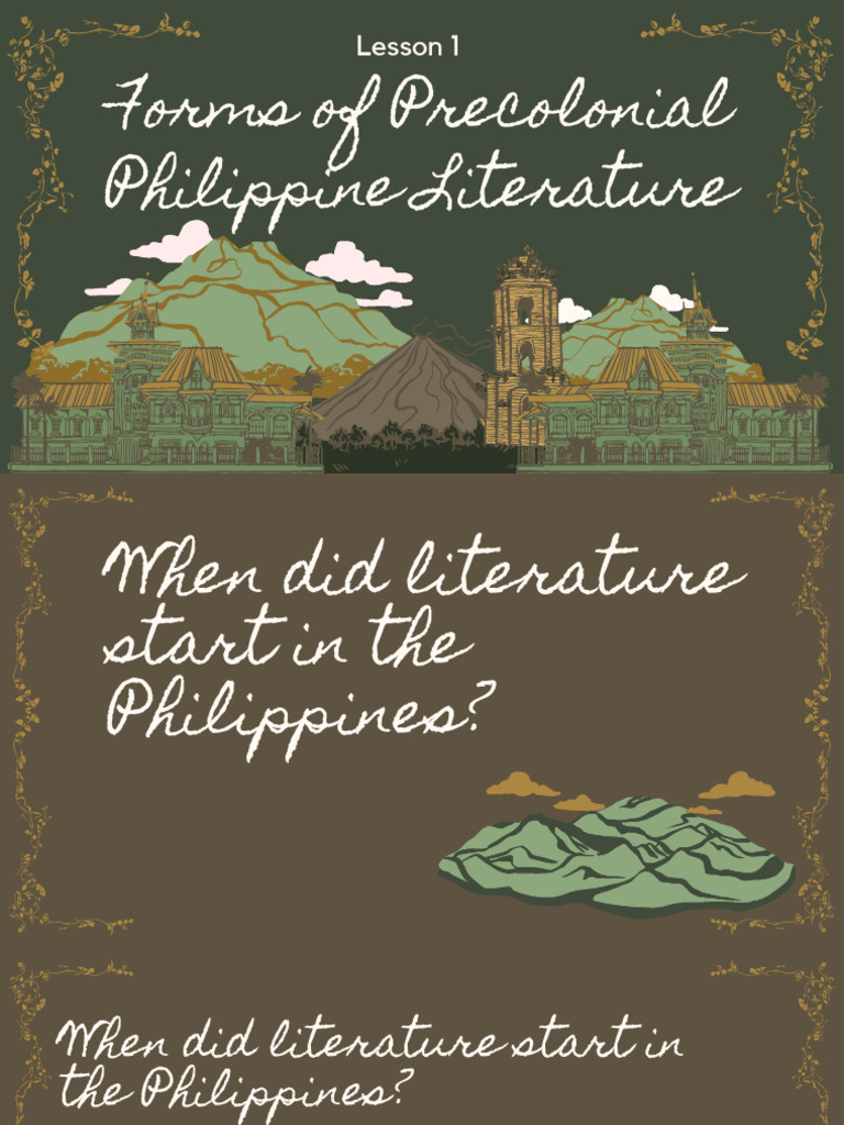 ENG11Q1L1 Forms of Pre Colonial Phil Literature | PDF | Philippines