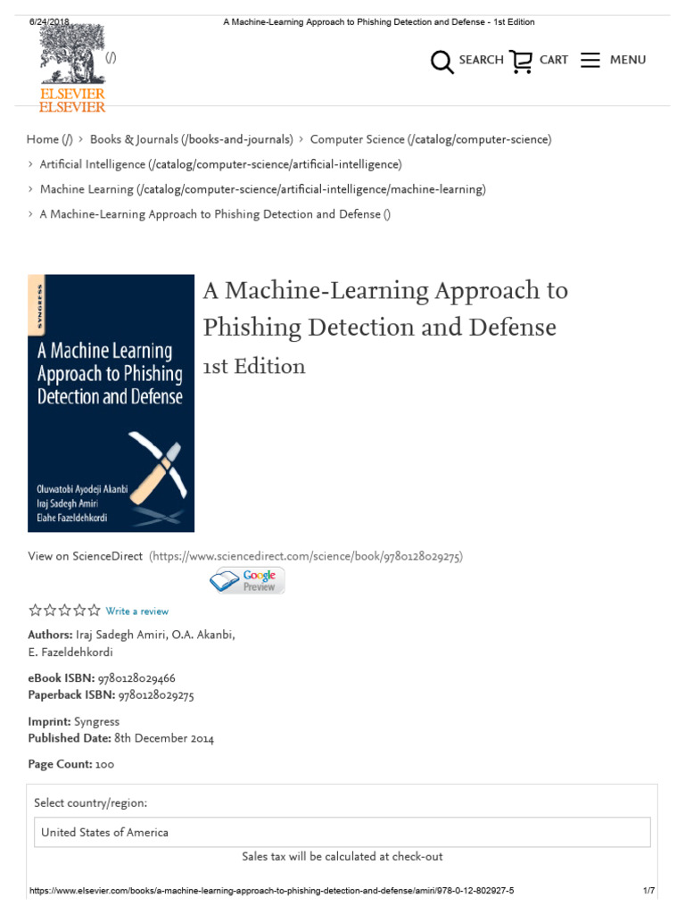 A Machine-Learning Approach To Phishing Detection and Defense | PDF ...