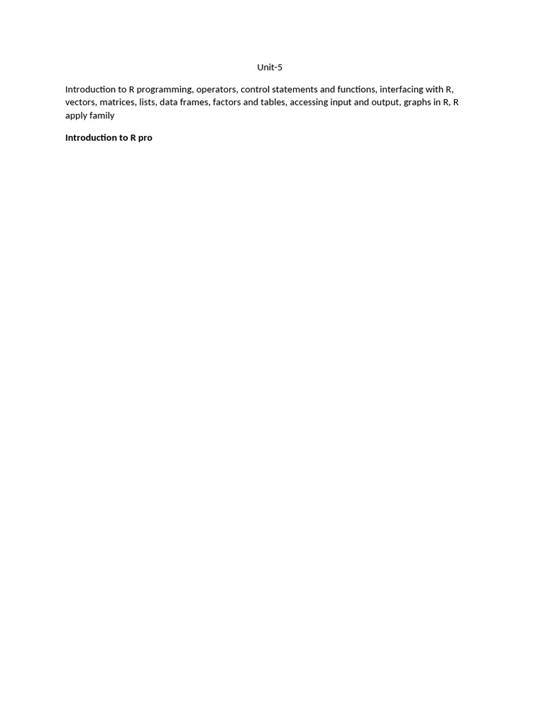 Unit 5 | PDF