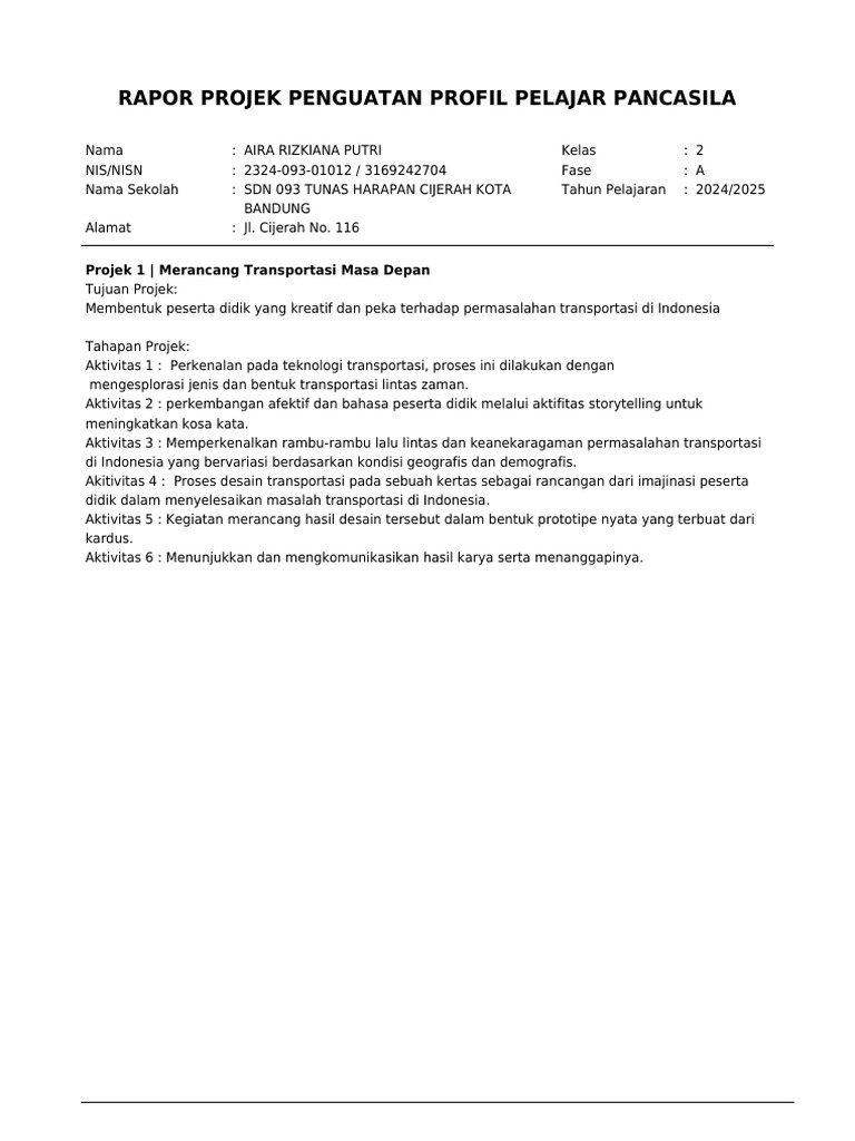 Rapor P5 20242 3169242704-2024 | PDF