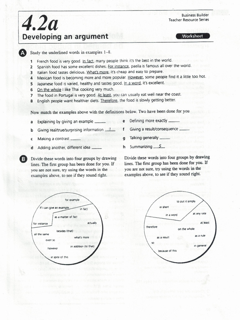 4.2a - DEVELOPING AN ARGUMENT | PDF