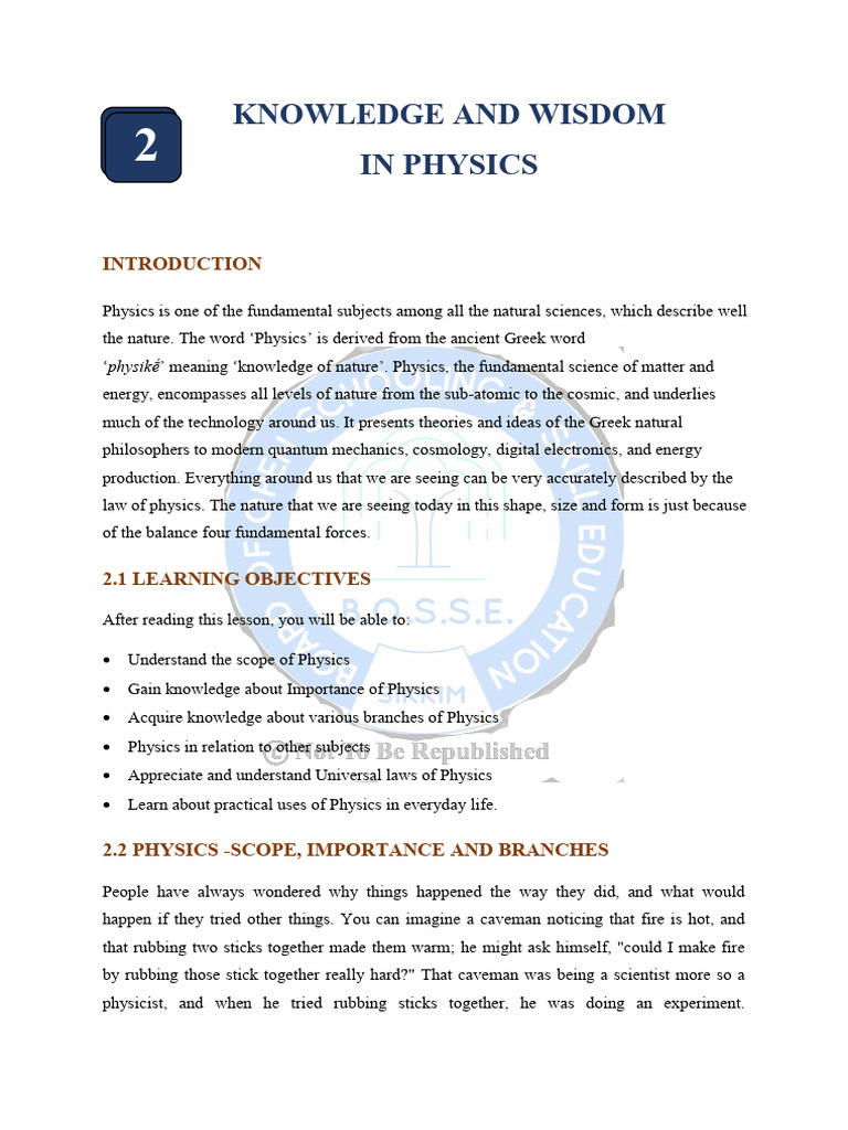 Understanding Physics: Scope and Branches | PDF | Physics | Force