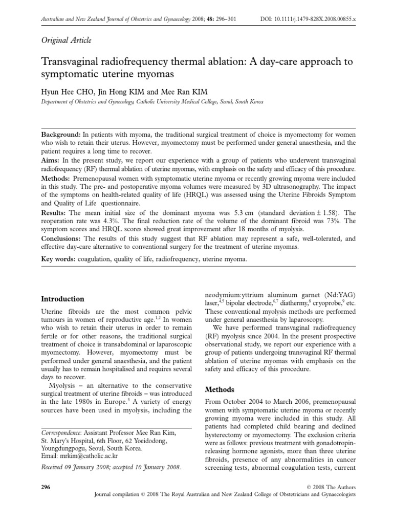TVS RFA - (RFA As Day Care Procedure-Tvs) | PDF | Medical Ultrasound ...