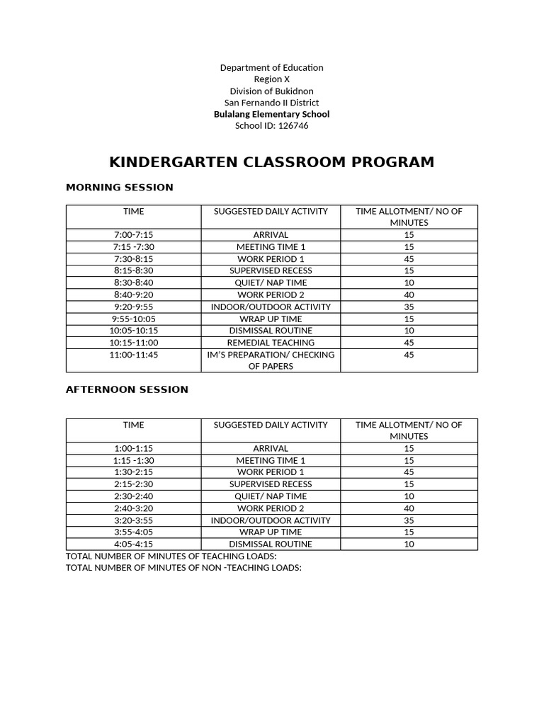 2025-2026classroom Program | PDF