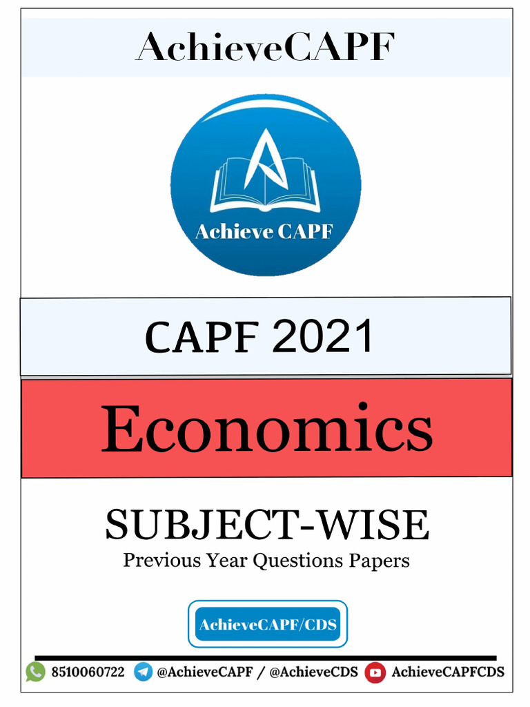 Capf 2021 Economics | PDF