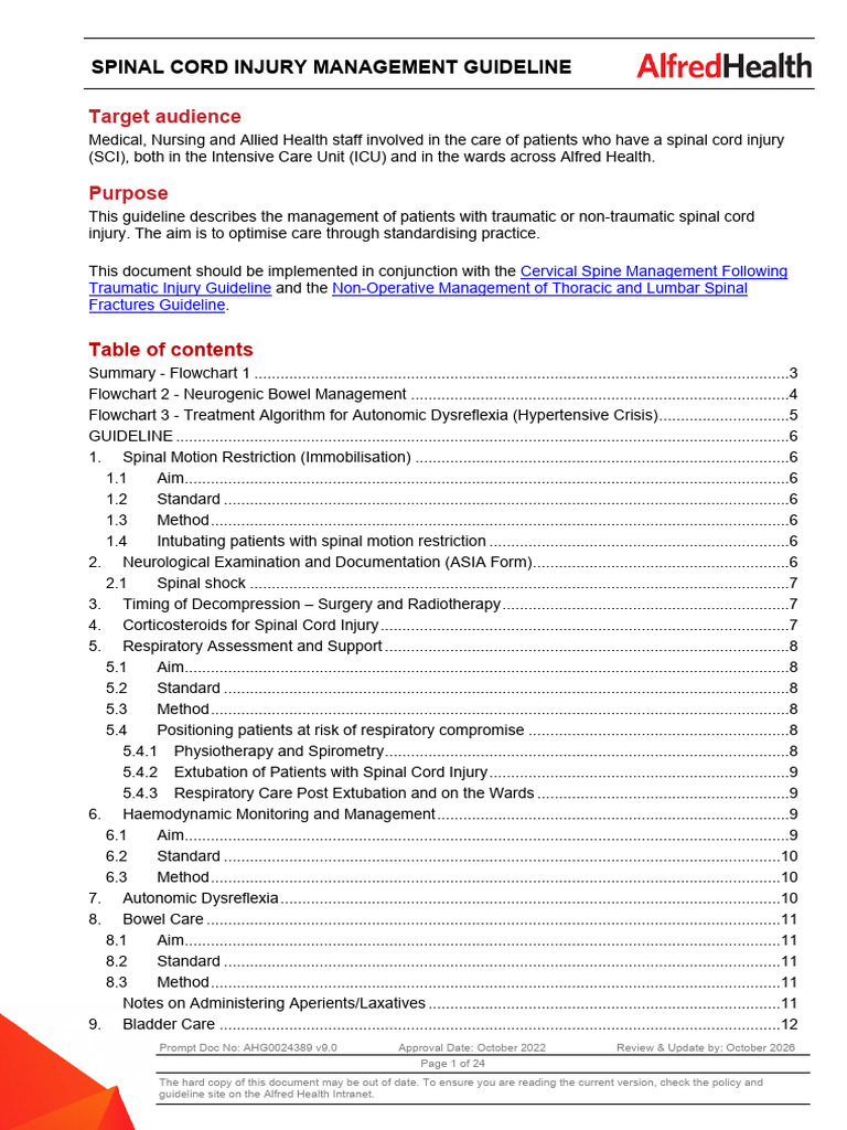 Spinal Cord Injury Management | PDF | Medical Specialties | Clinical ...