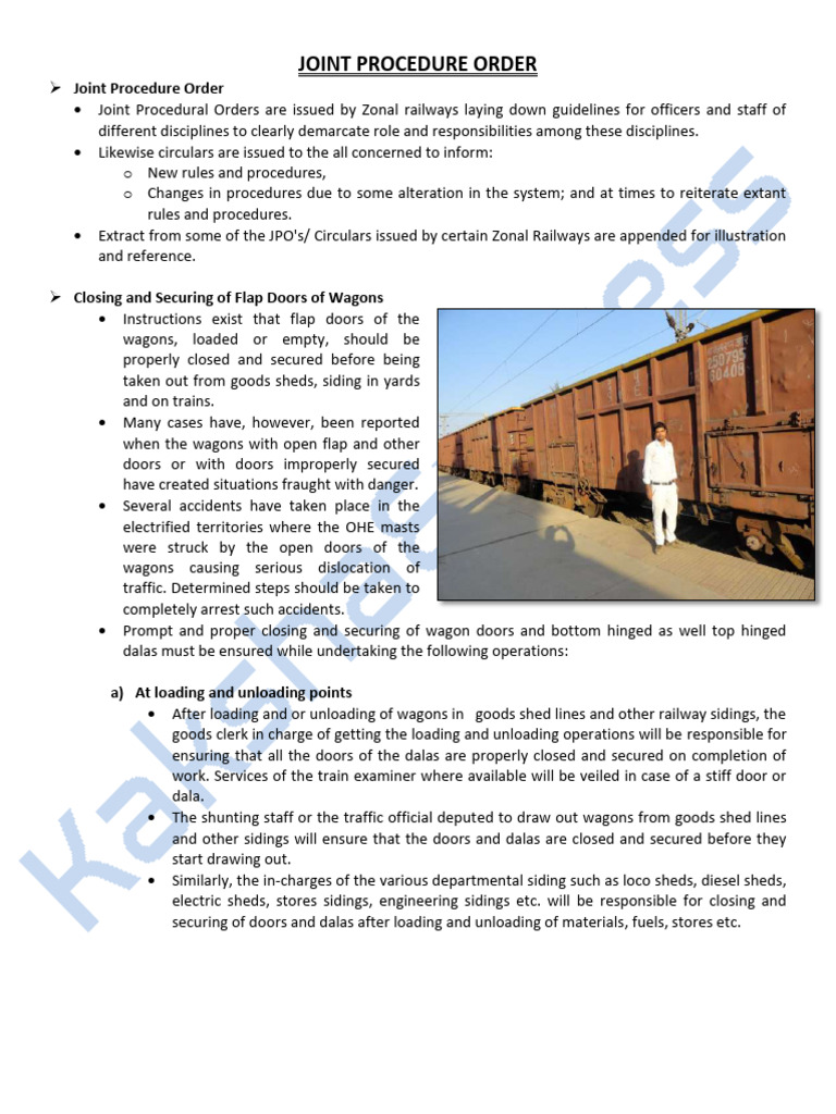 TRD 28-Joint Procedure Order Compressed | PDF | Train | Insulator (Electricity)