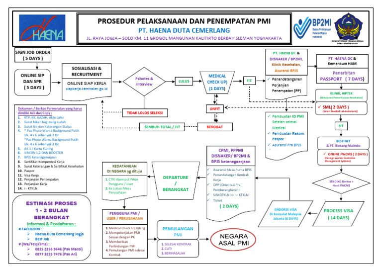 Prosedur Penempatan PMI di PT Haena | PDF