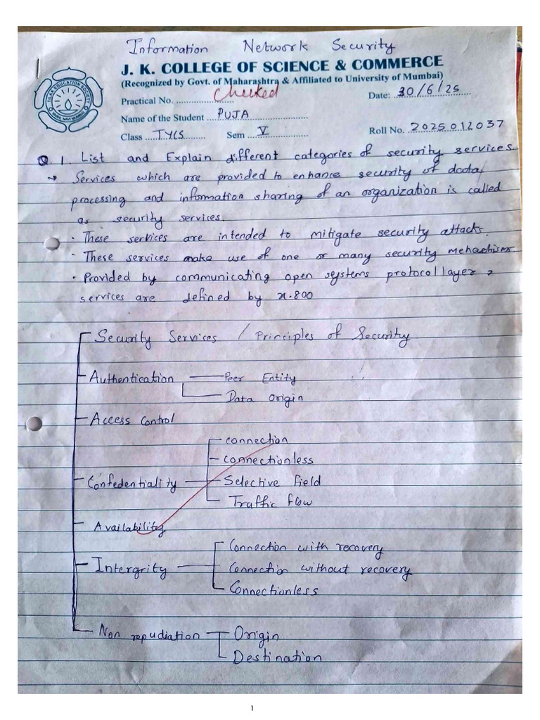 Information Network Security Assignment 1 | PDF