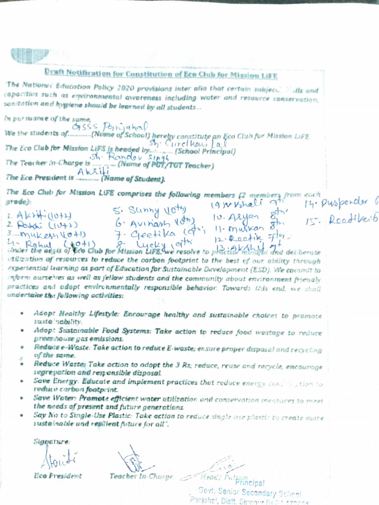 Eco Club | PDF