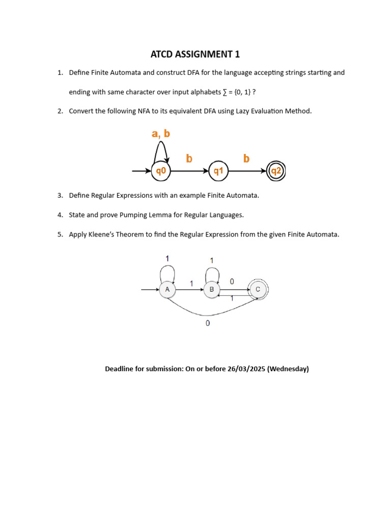 Atcd Assignment 1 | PDF