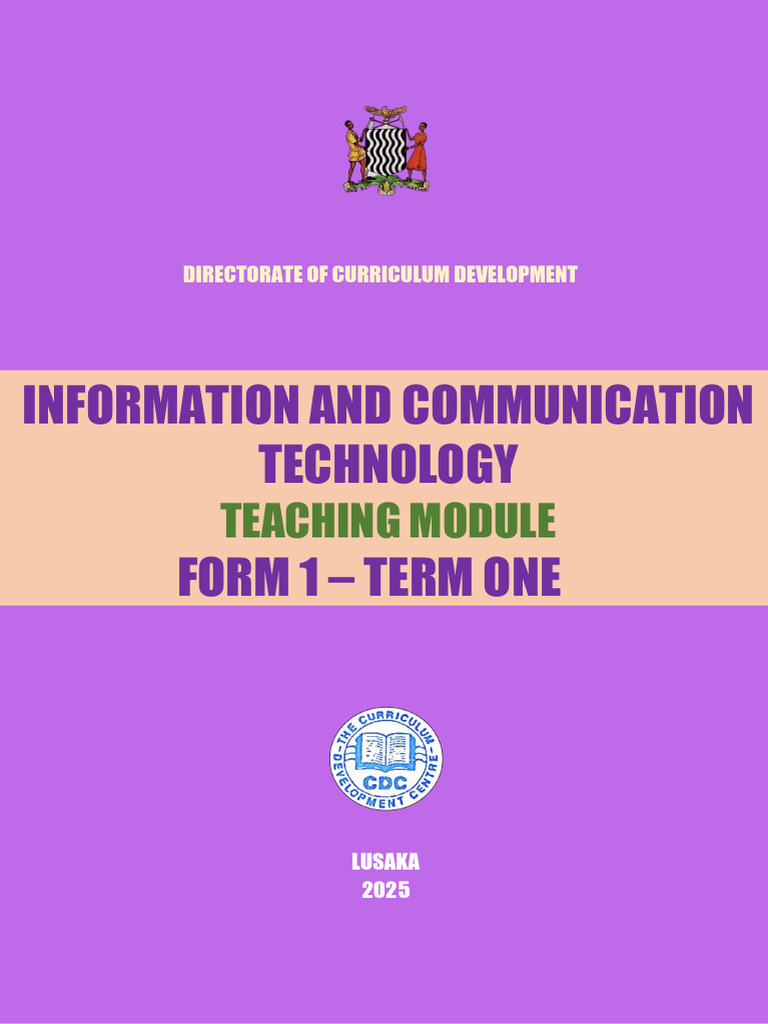 OFFICIAL - Term 1 Form 1 ICT Module | PDF | Educational Technology | Educational Assessment