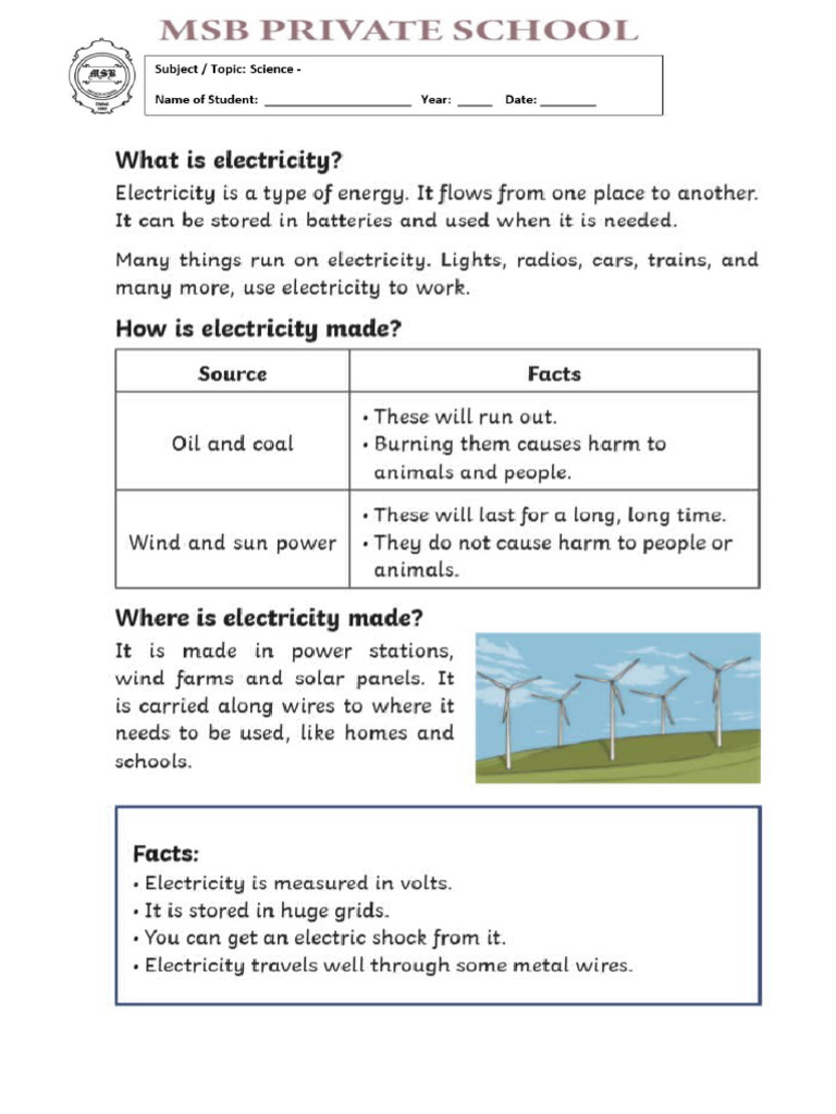 Electricity Reading Green | PDF