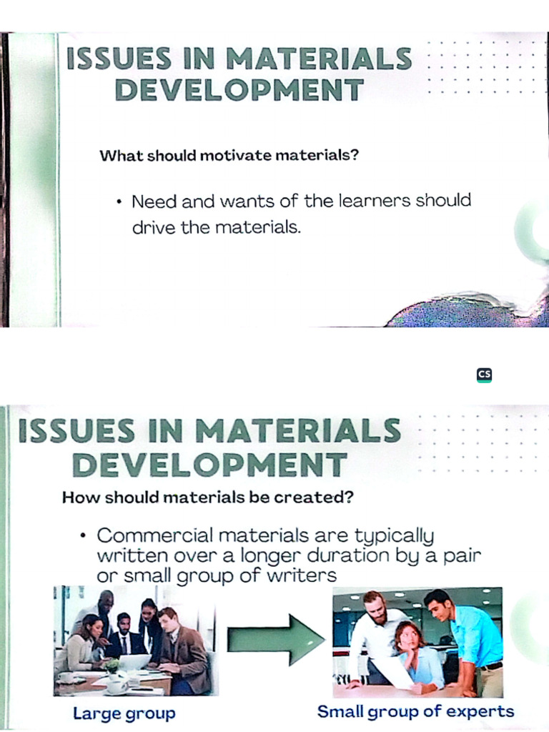 Issues in Materials Development | PDF