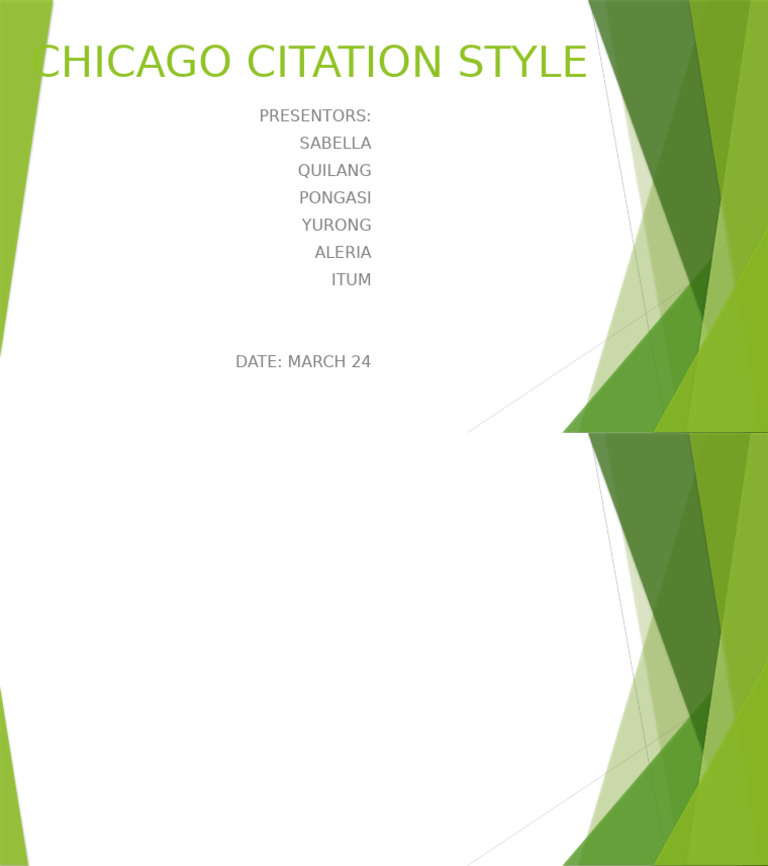 Chicago Citation Style | PDF