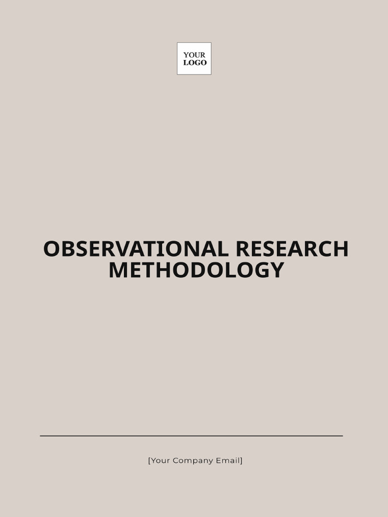 Free Observational Research Methodology Template | PDF