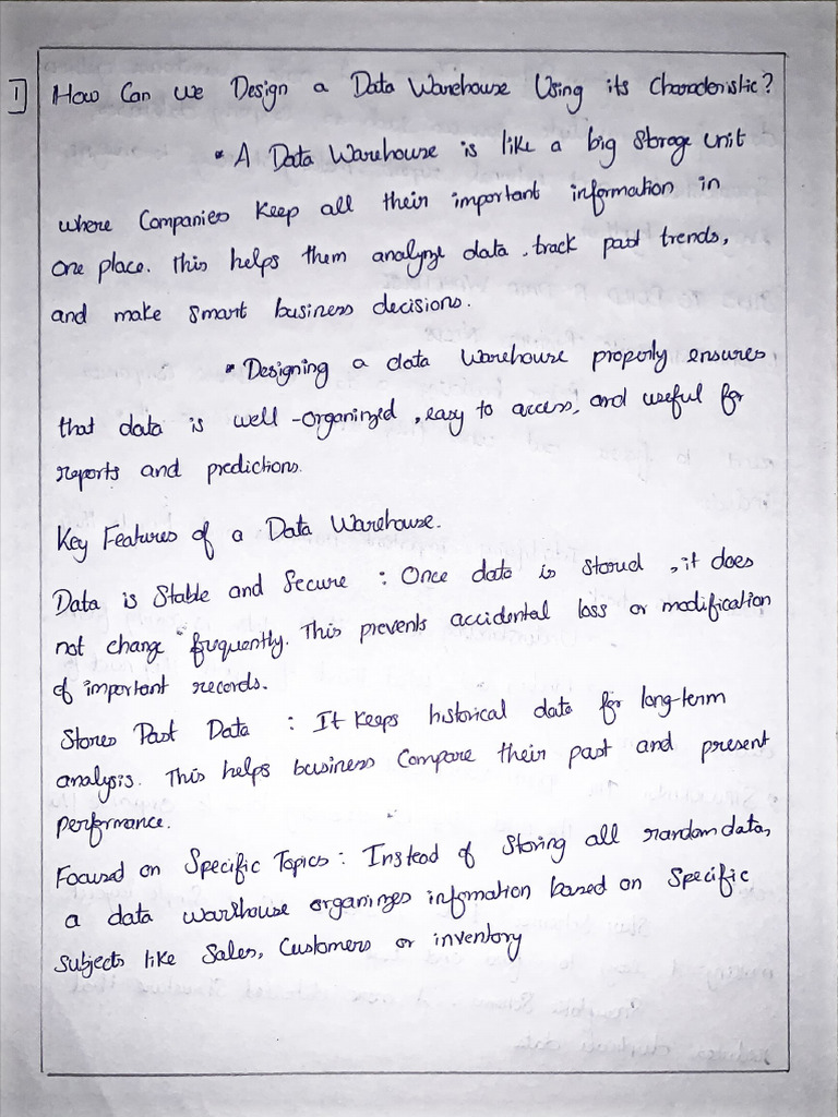 Data Warehouse Assignment - 1 | PDF