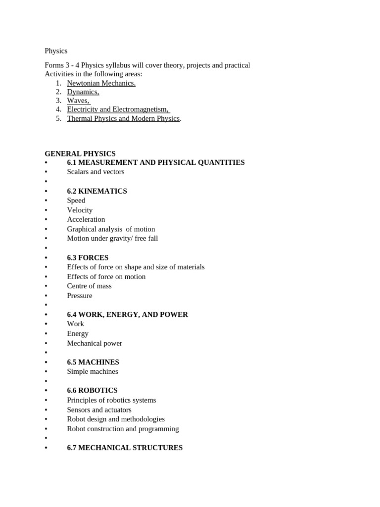 Physics - Docx Summary Topics | PDF | Physics | Quantity