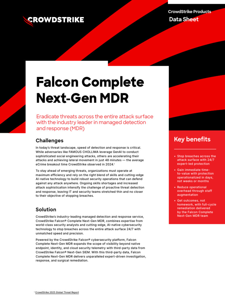 Falcon Complete Next-Gen MDR Overview | PDF | Cloud Computing | Security