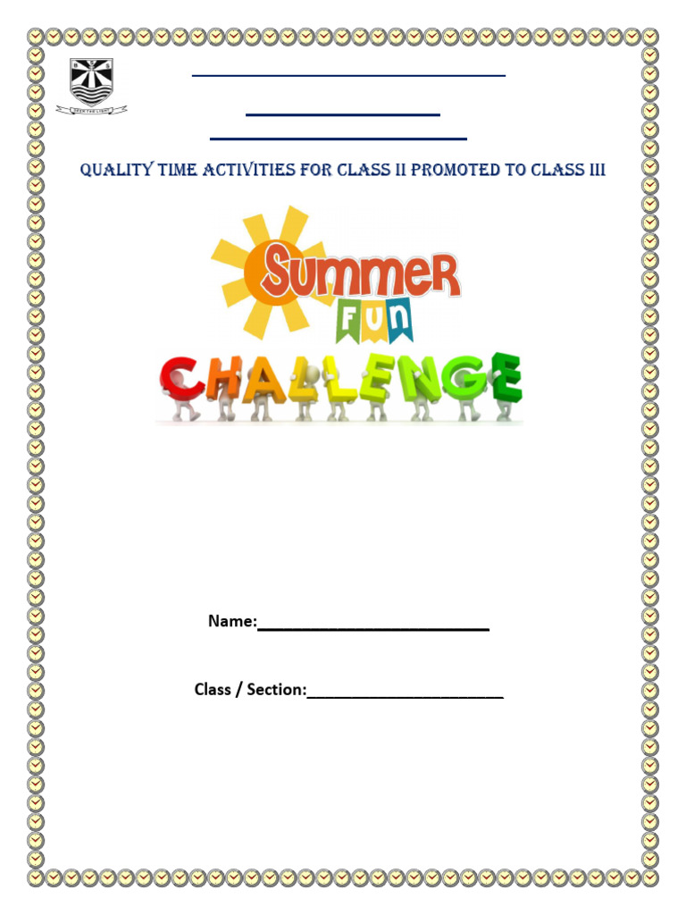 Summer Vacation Activity Pack Grade 2 | PDF