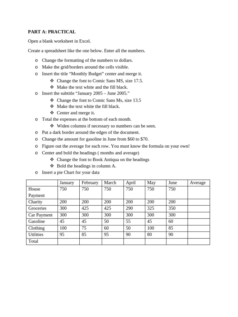 Excel Practical Questions and Answers | PDF