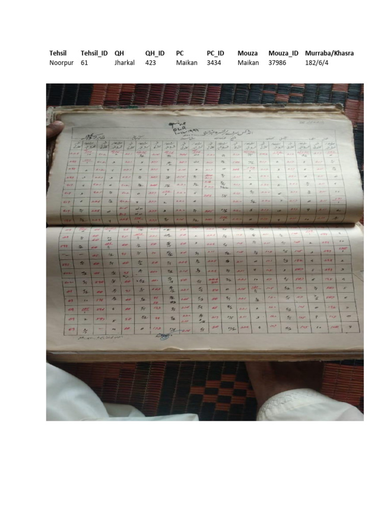 Tehsil Noorpur Thal Mouza Maiken Khasra Issues | PDF