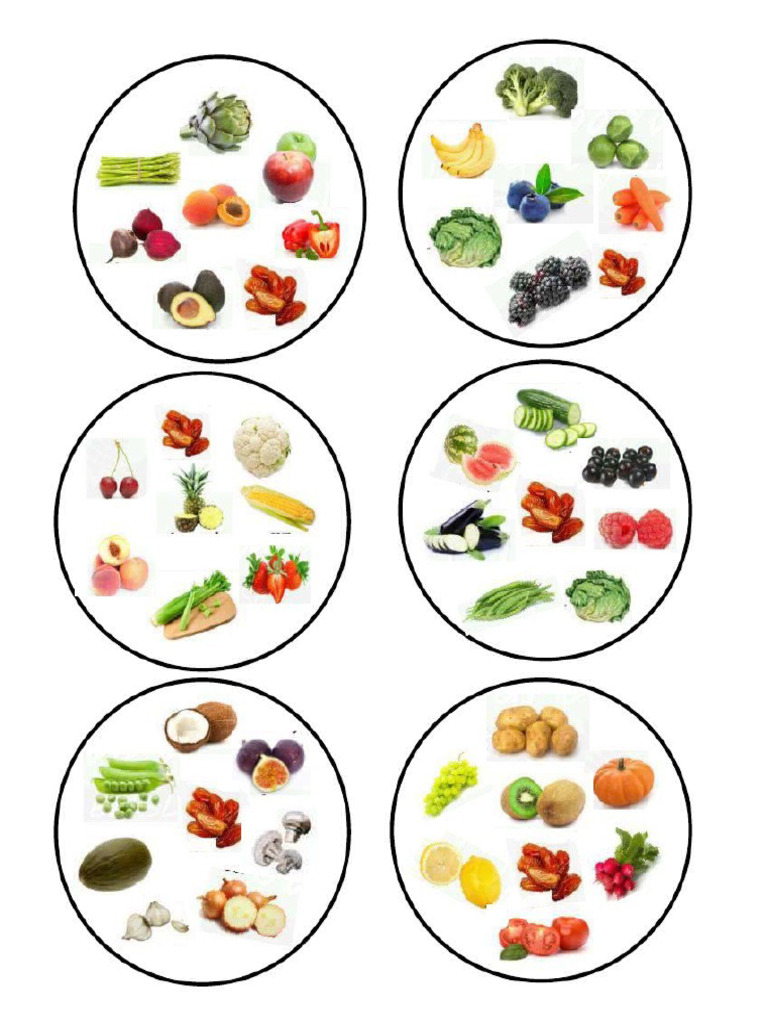 Dobble Fruit and Vegetables Fun Activities Games 109822 | PDF