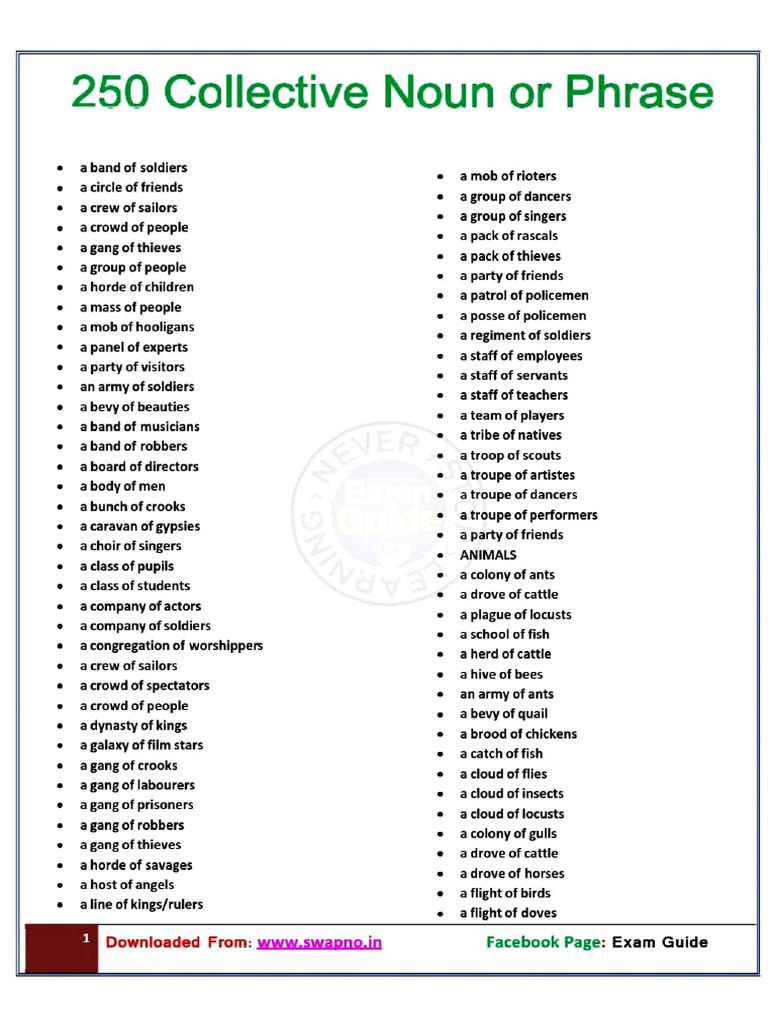 Collective Nouns | PDF