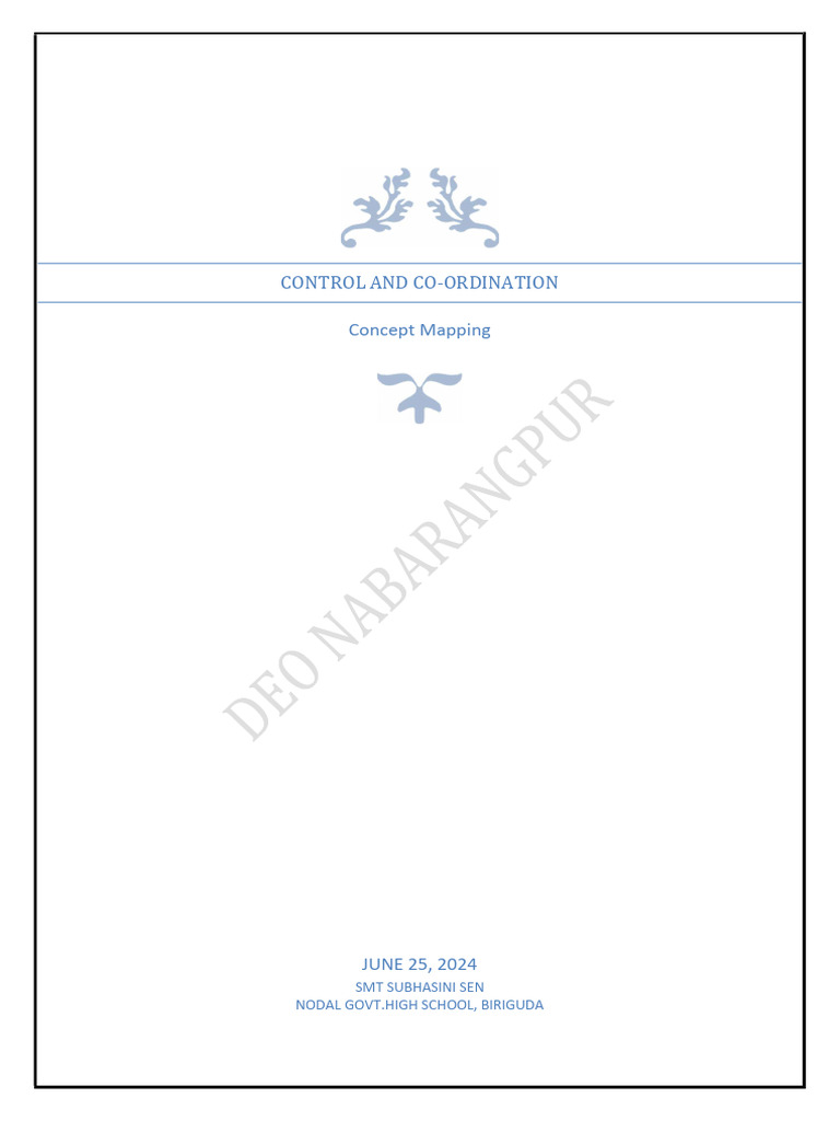 Chapter-5 Control & Co-Ordination Subhasini Sen | PDF