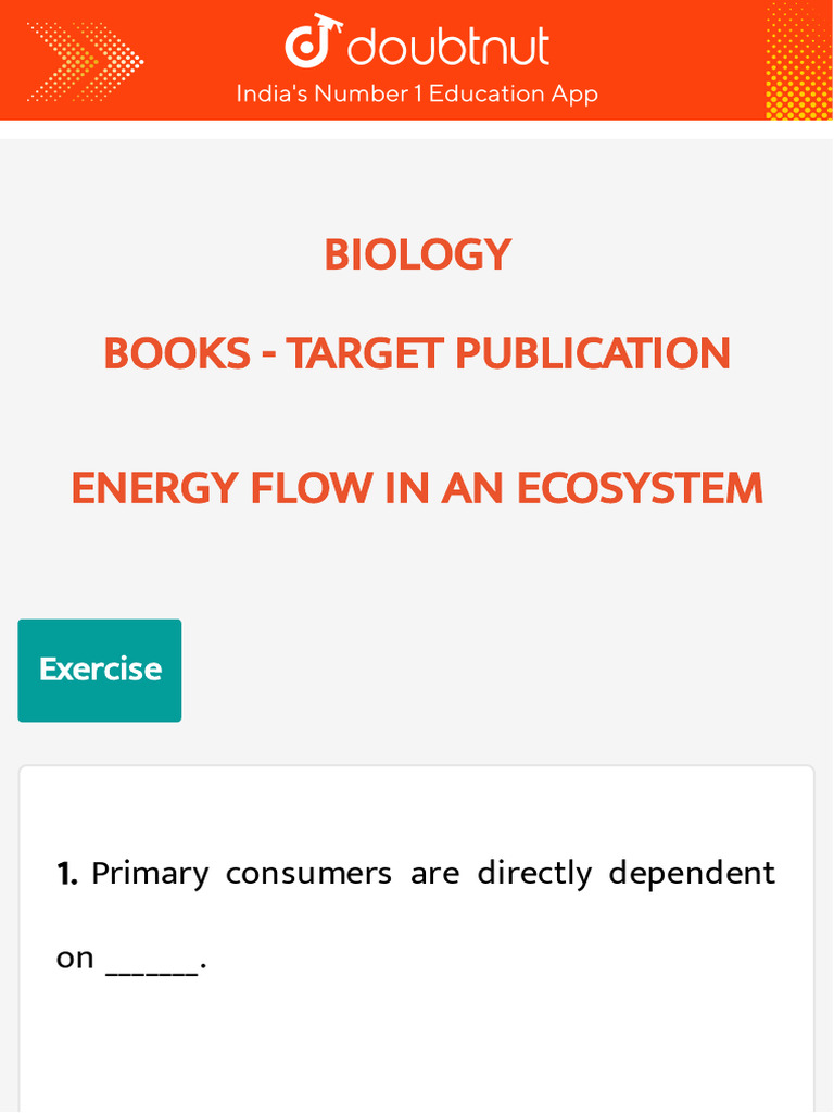 Books Doubtnut Question Bank | PDF | Ecosystem | Food Web