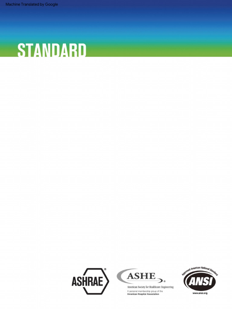 ASHRAE_Standard_170_2017 TERJEMAH (VENTILASI FASILTAS KESEHATAN) | PDF