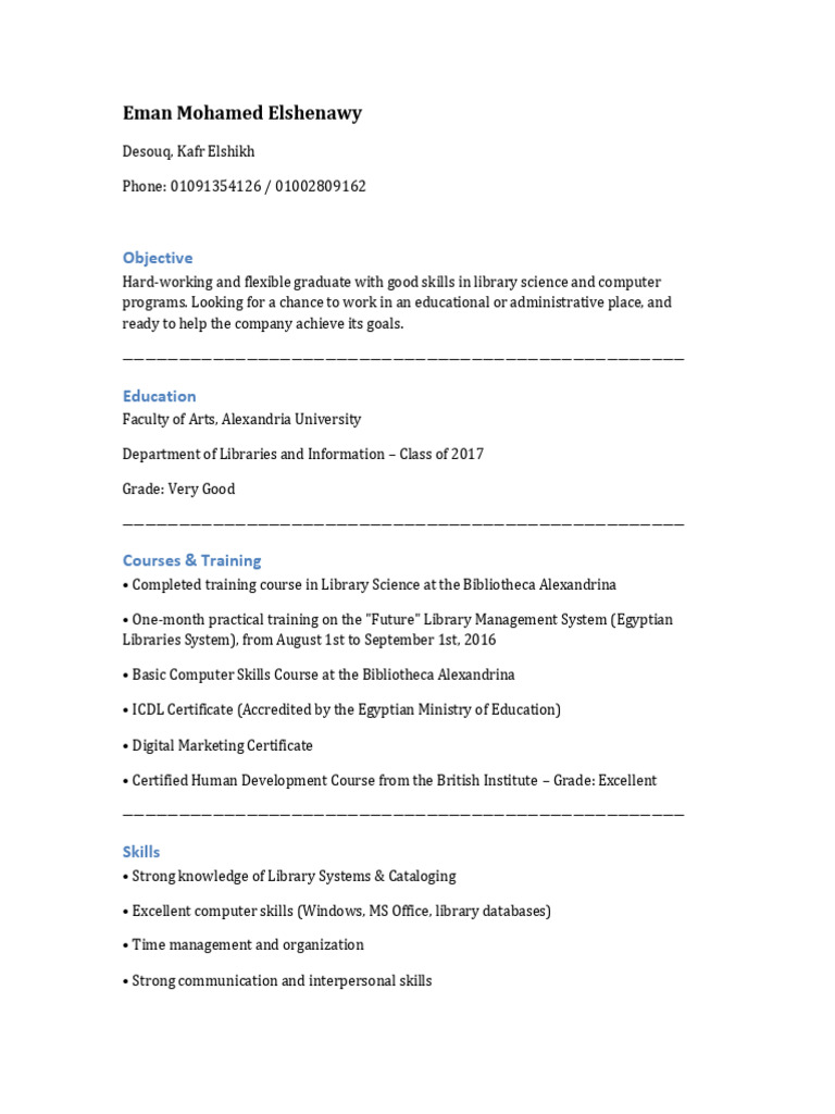 Eman Mohamed Elshenawy CV | PDF