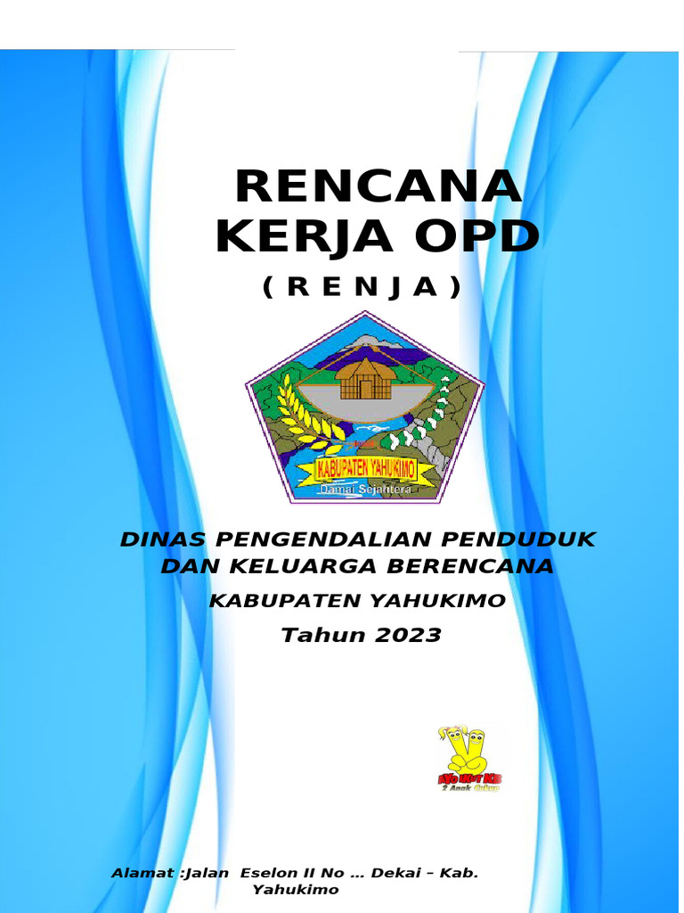 Cover & Surat Pengantar Renja 2018 | PDF