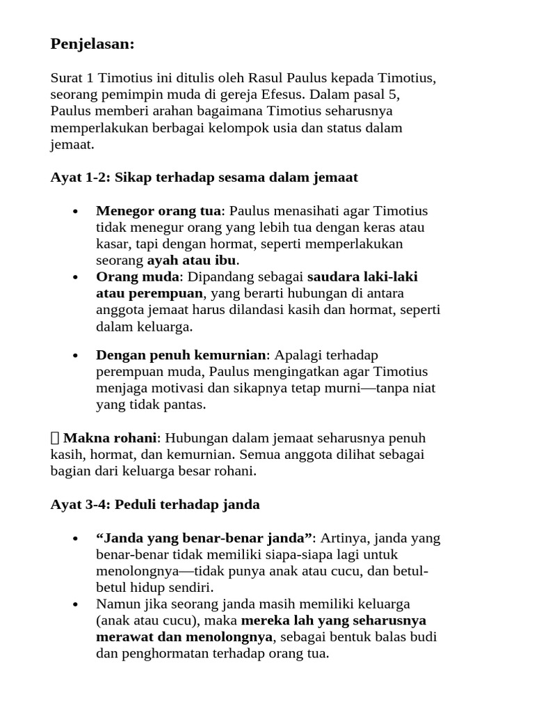 Hubungan Paulus dan Timotius dalam Jemaat | PDF