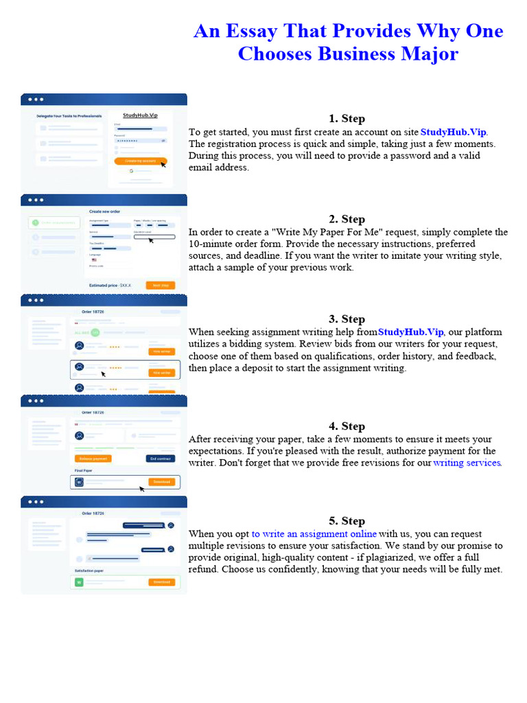 An Essay That Provides Why One Chooses Business Major | PDF | Cost Of ...