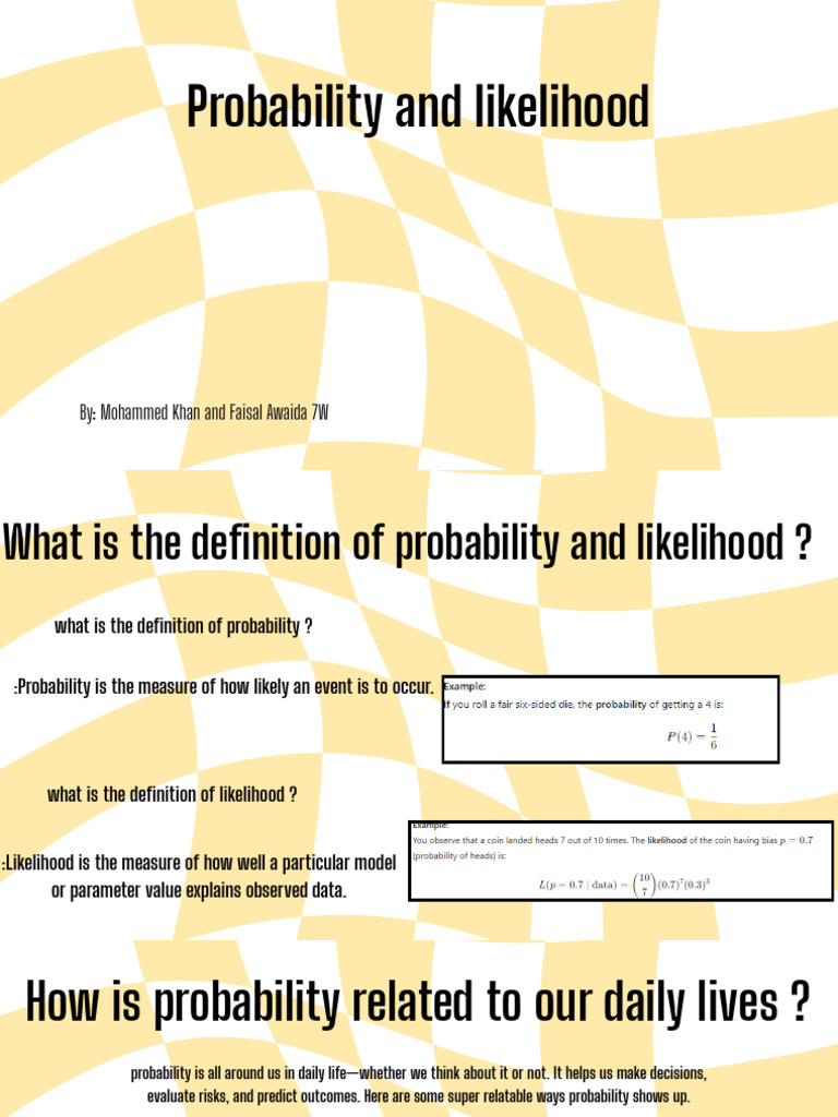 Probability and Likelihood | PDF | Probability | Prediction