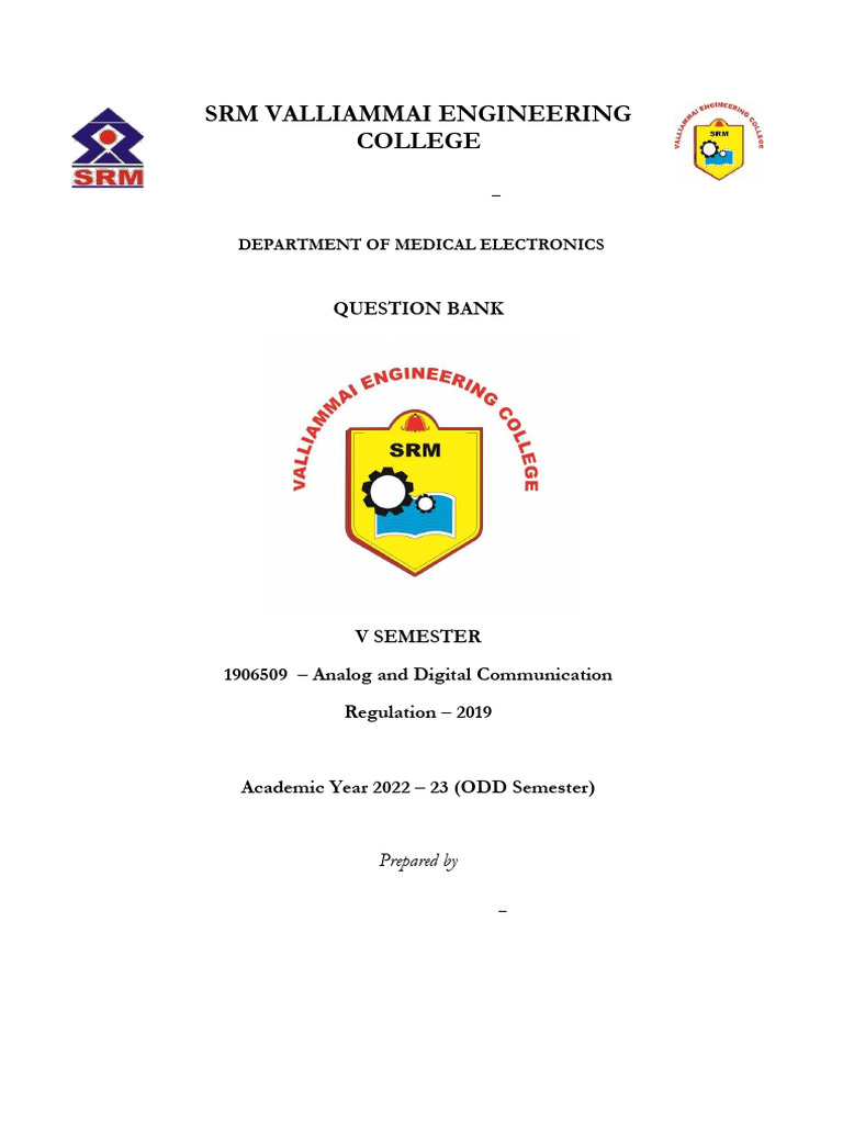Analog and Digital Communication | PDF | Frequency Modulation | Modulation