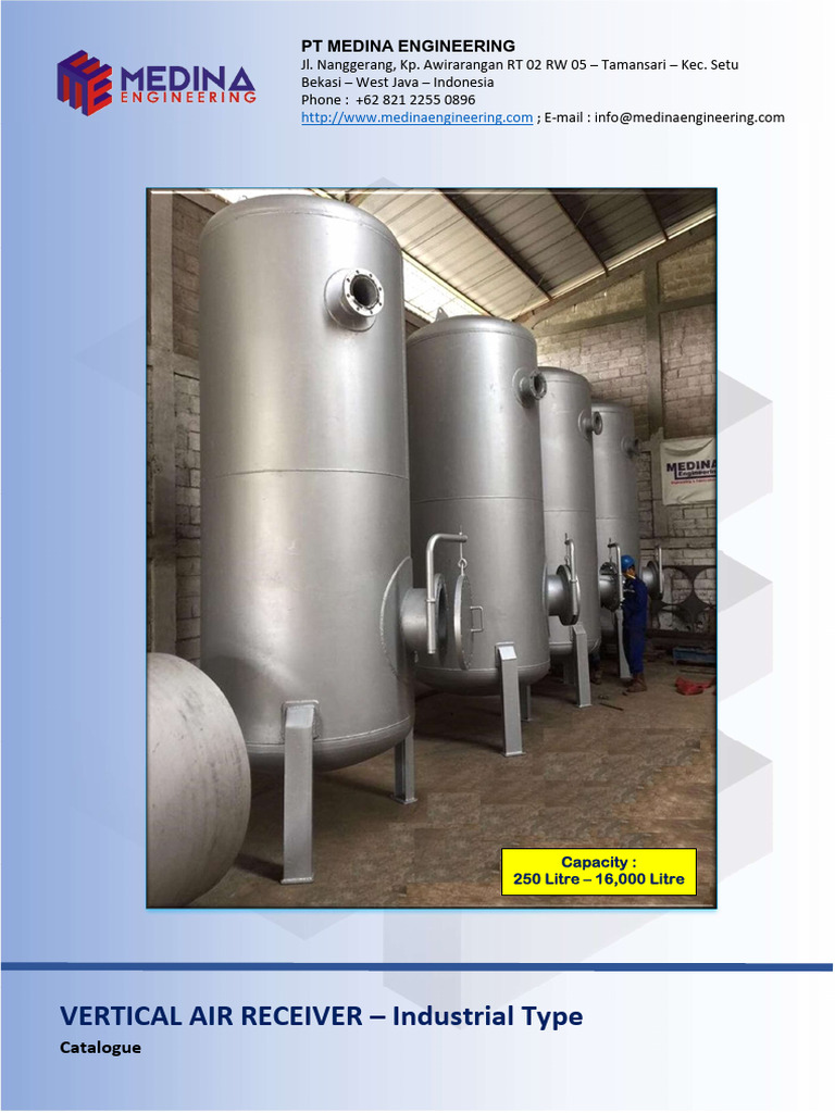 Tangki Udara Vertikal PT Medina Engineering | PDF