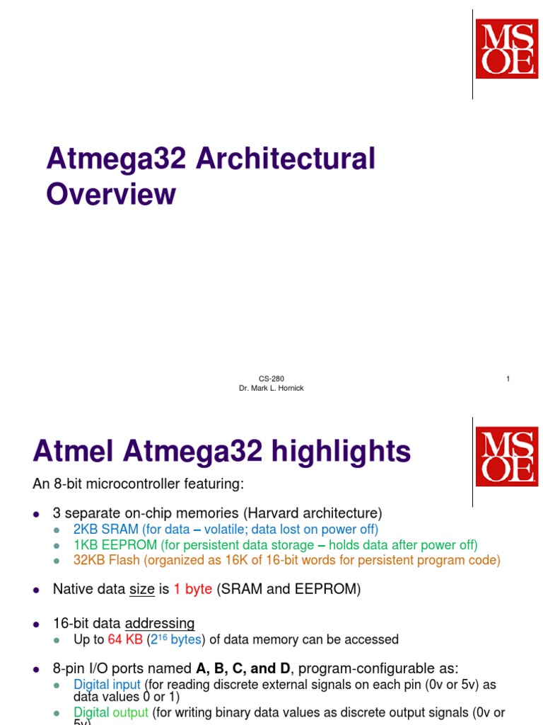 Atmega Architecture Download Free Pdf Instruction Set Computer Memory
