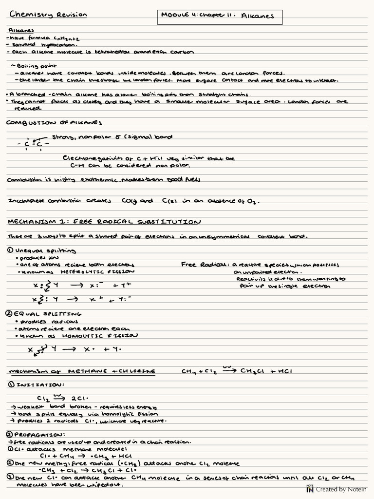 Module 4 - Chapter 12 - Alkanes | PDF