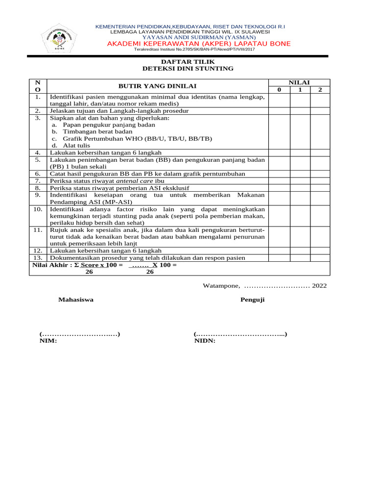 Deteksi Dini Stunting | PDF