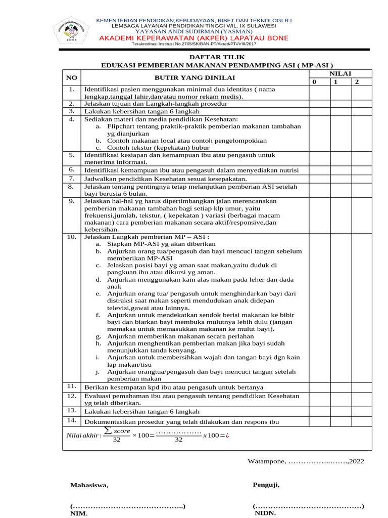 Edukasi Pemberian Makanan Pendamping Asi (Mp-Asi) | PDF