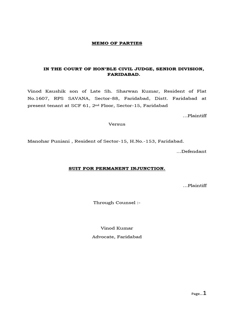 Permanent Injunction Suit Summary | PDF | Lawsuit | Cheque