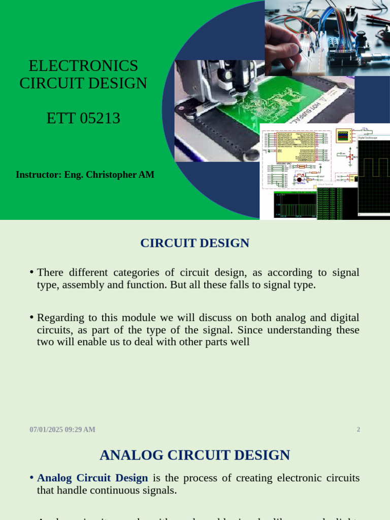 Lecture 2 Electronic Circuit Design | PDF | Electronic Oscillator | Electronic Filter