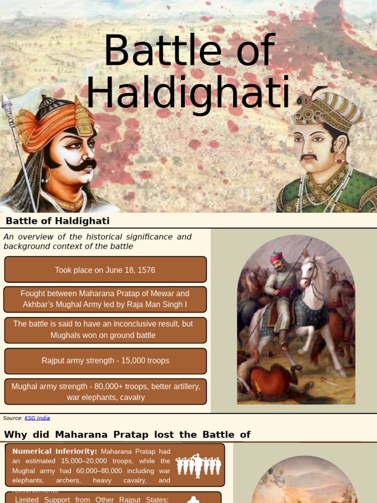 Battle of Haldighati: 1576 Overview | PDF | Warfare | Military Science