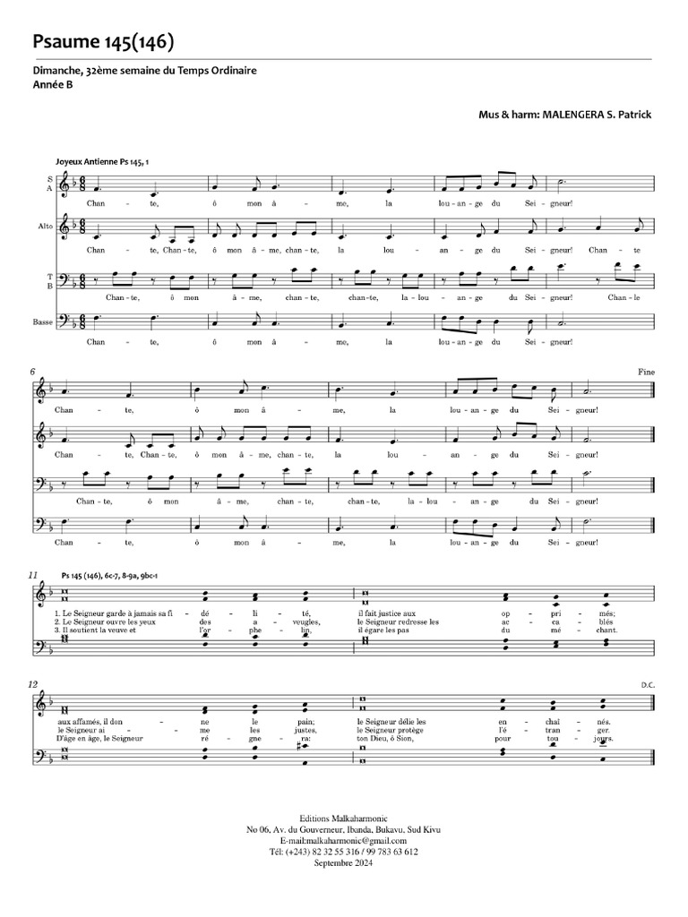 Psaume 145 (146) - PM | PDF