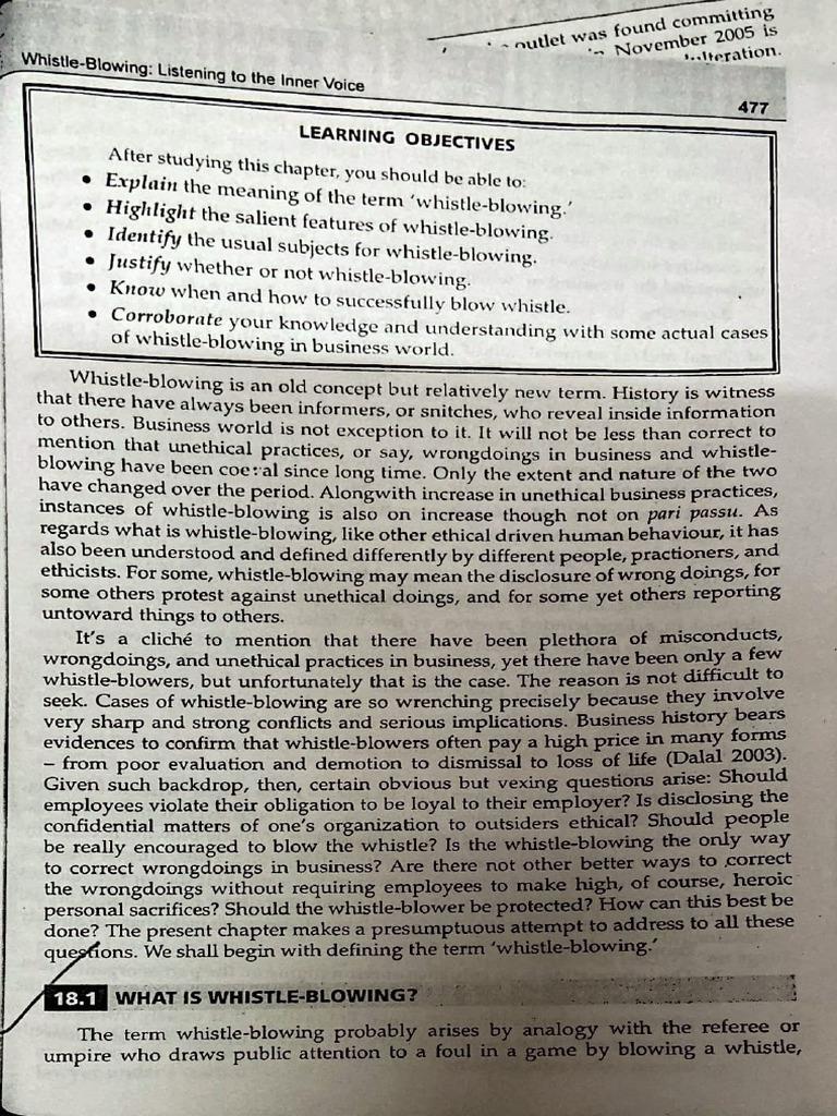 Whistle Blowing | PDF