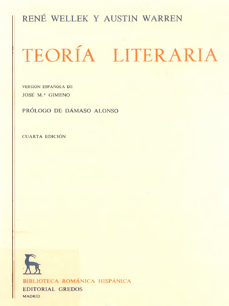 Wellek y Warren - Naturaleza de La Literatura | PDF | Poesía | Novelas