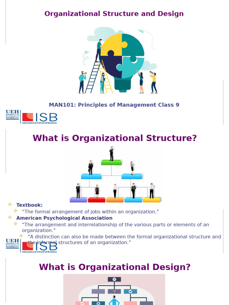 Class 9 - Organizational Structure and Design - Governance and ...