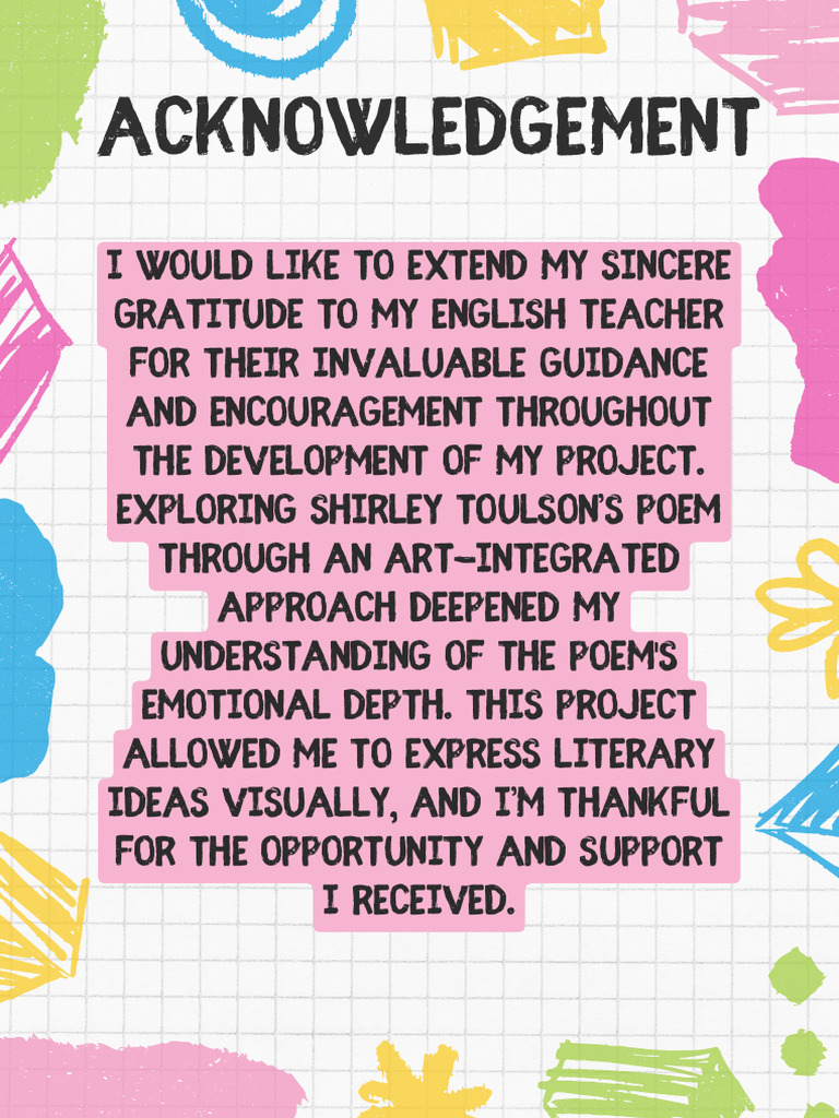 Acknowledgements for Academic Support | PDF